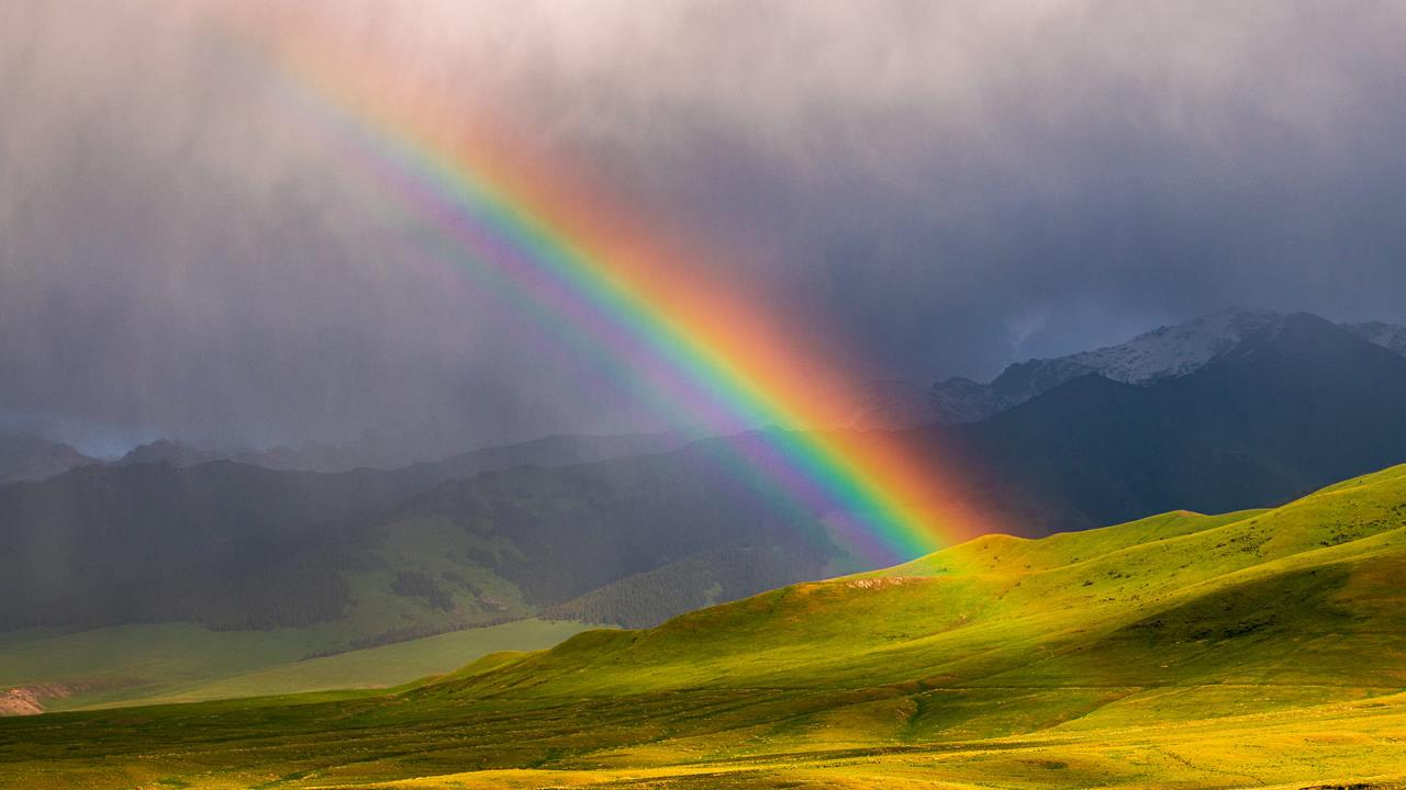At-Bashy地区的彩虹 - 高清壁纸 - 浮云网