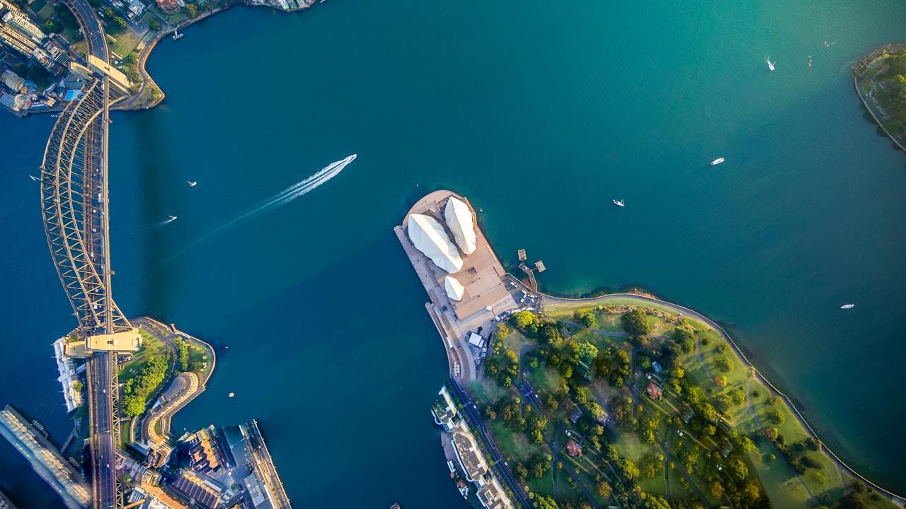 Aerial view of Sydney Harbour - 高清壁纸 - 浮云网